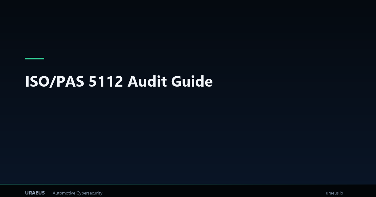 ISO/PAS 5112 Cybersecurity Audit Guide | Uraeus